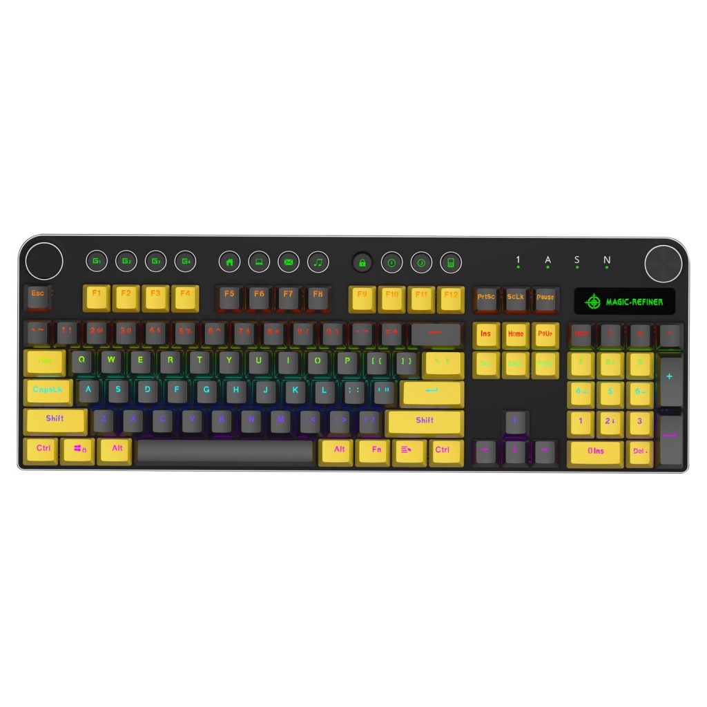 Mechanical keyboard multimedia keys in one gaming office real ...